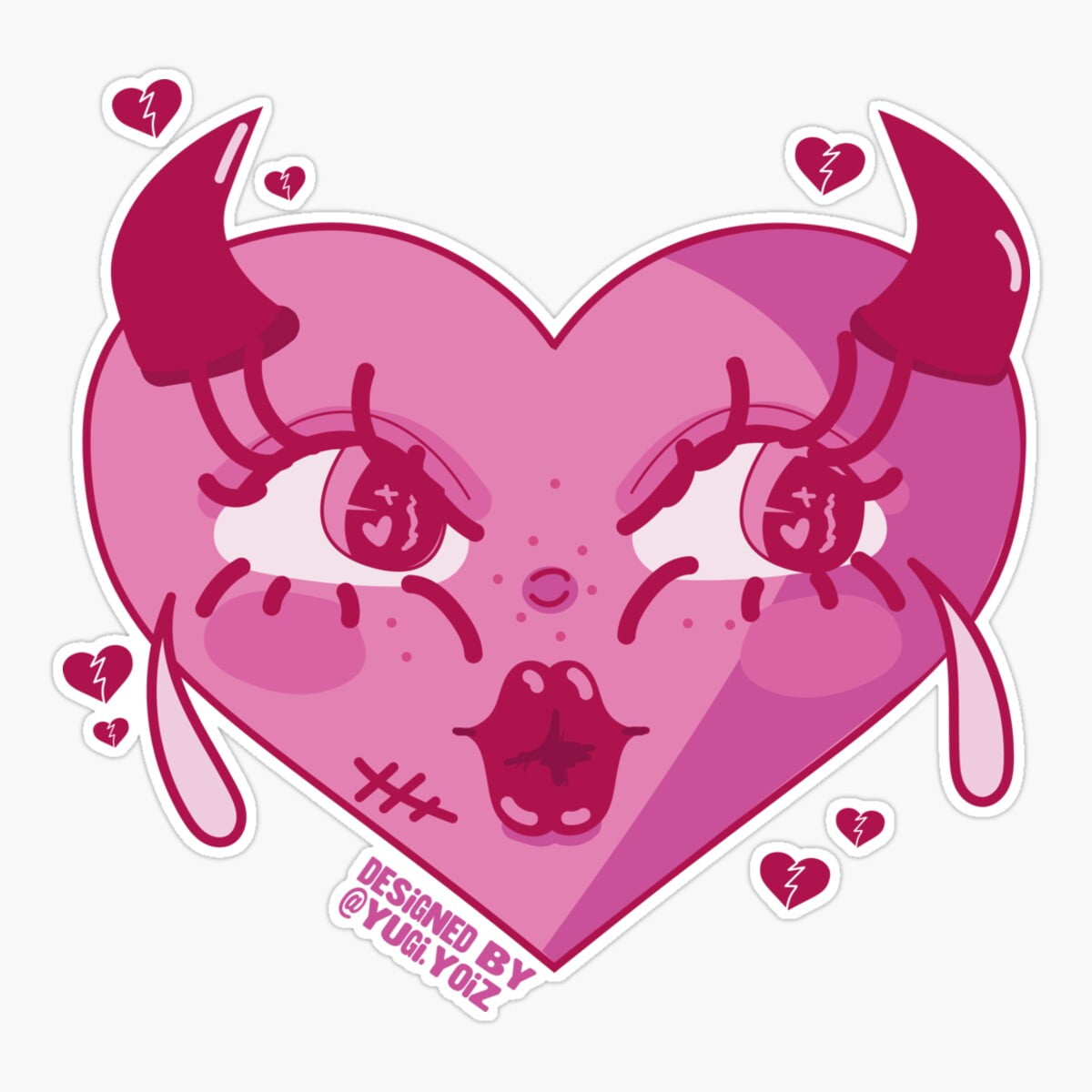 Maneki Evil Valentine Er, Phone Decal Water Bottle Stickers Car Decals ...