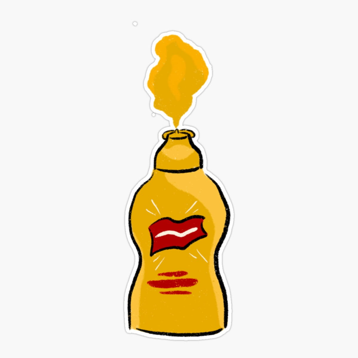 Maneki Exploding Mustard Sticker, Phone Decal Water Bottle Stickers Car ...