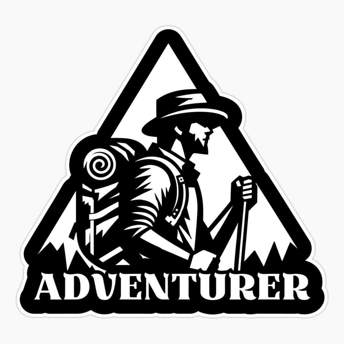Maneki Explorer-Adventurer Man Sticker, Phone Decal Water Bottle ...