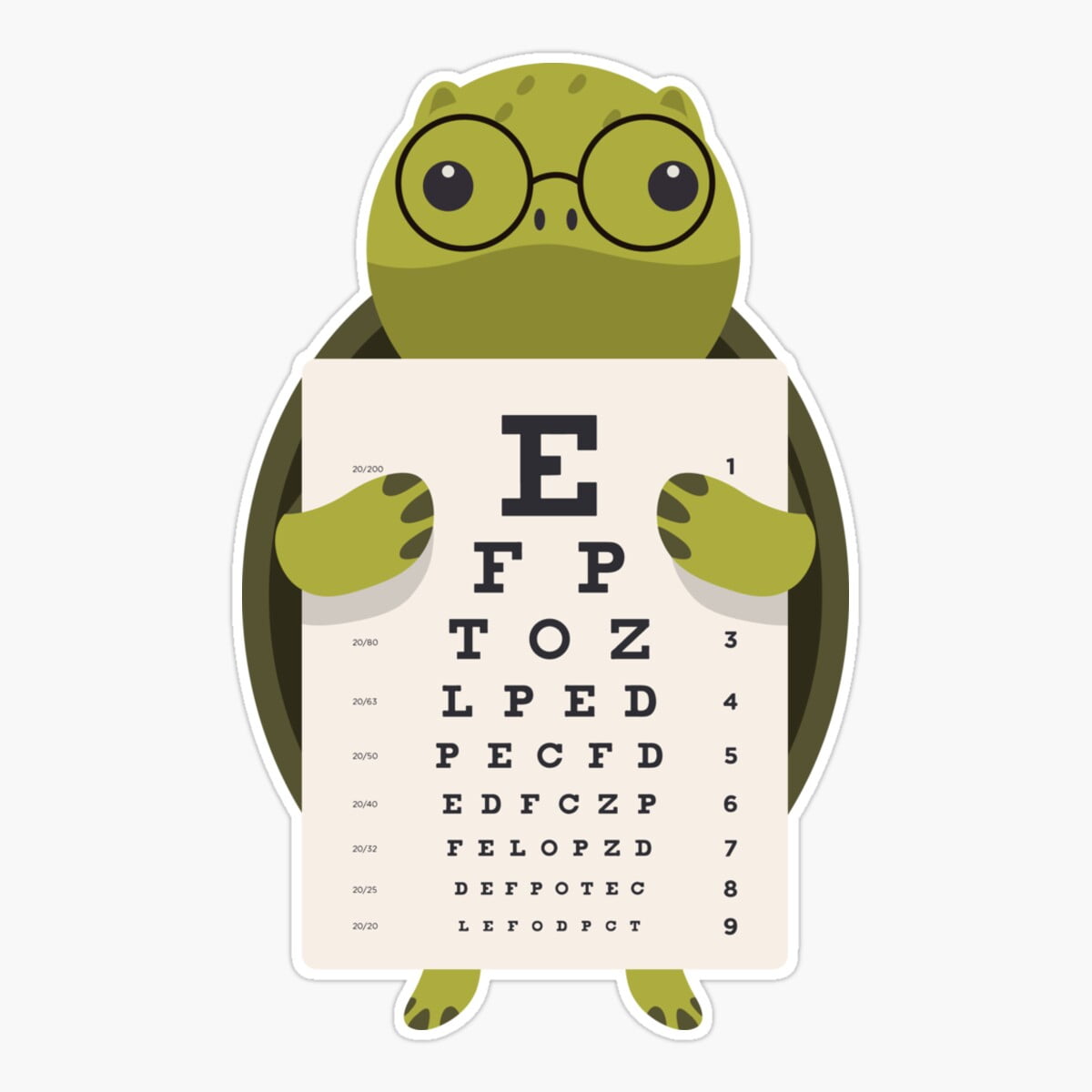 Maneki Eye Doctor Optician Turtle Er, Phone Decal Water Bottle Stickers ...