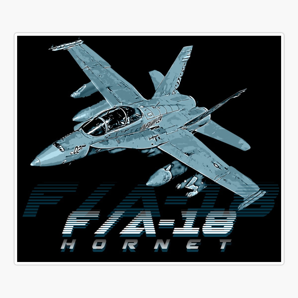 Maneki F-18 Hornet Us Air Force Fighter Jet Er, Phone Decal Water ...
