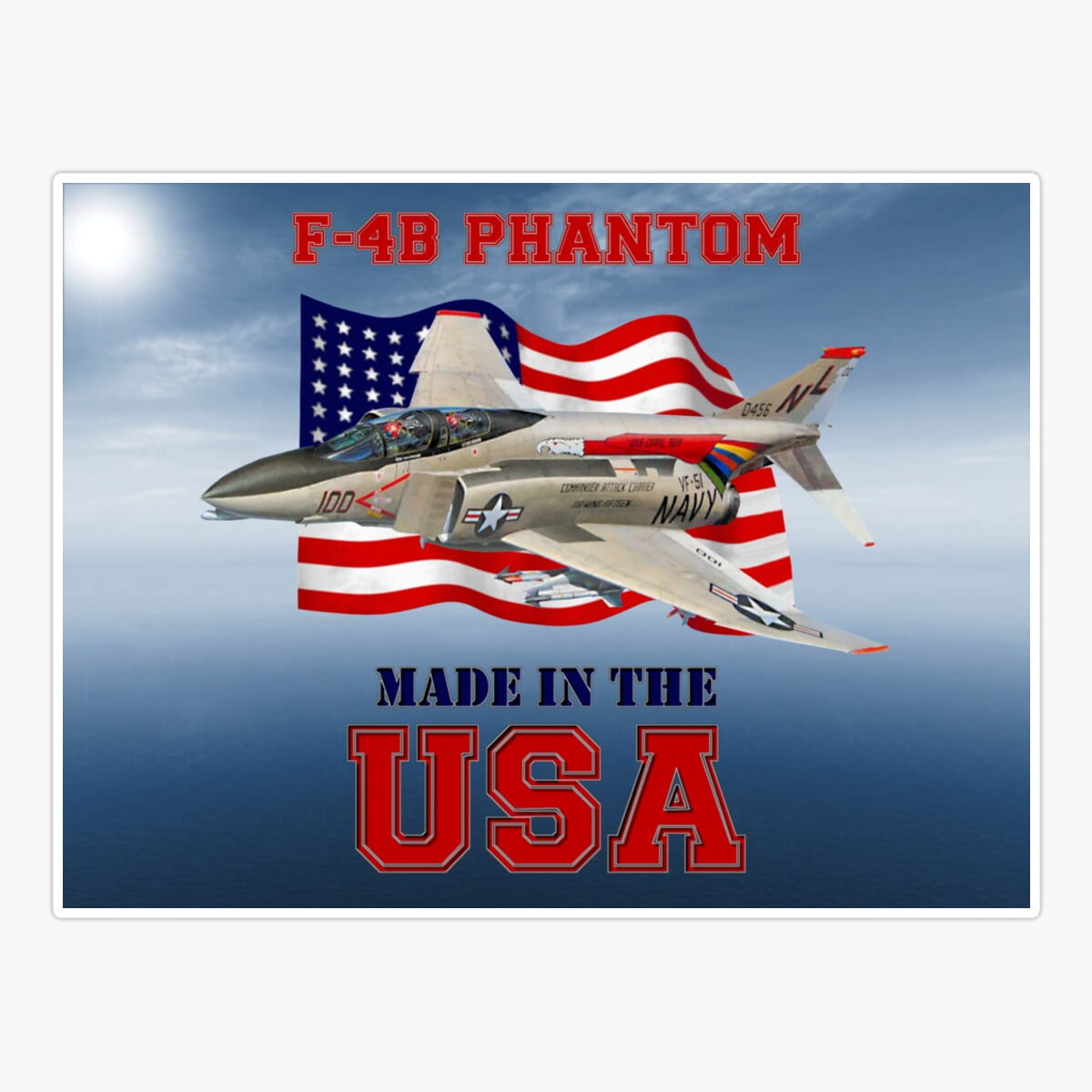 Maneki F-4B Phantom Made In The Usa Er, Phone Decal Water Bottle ...