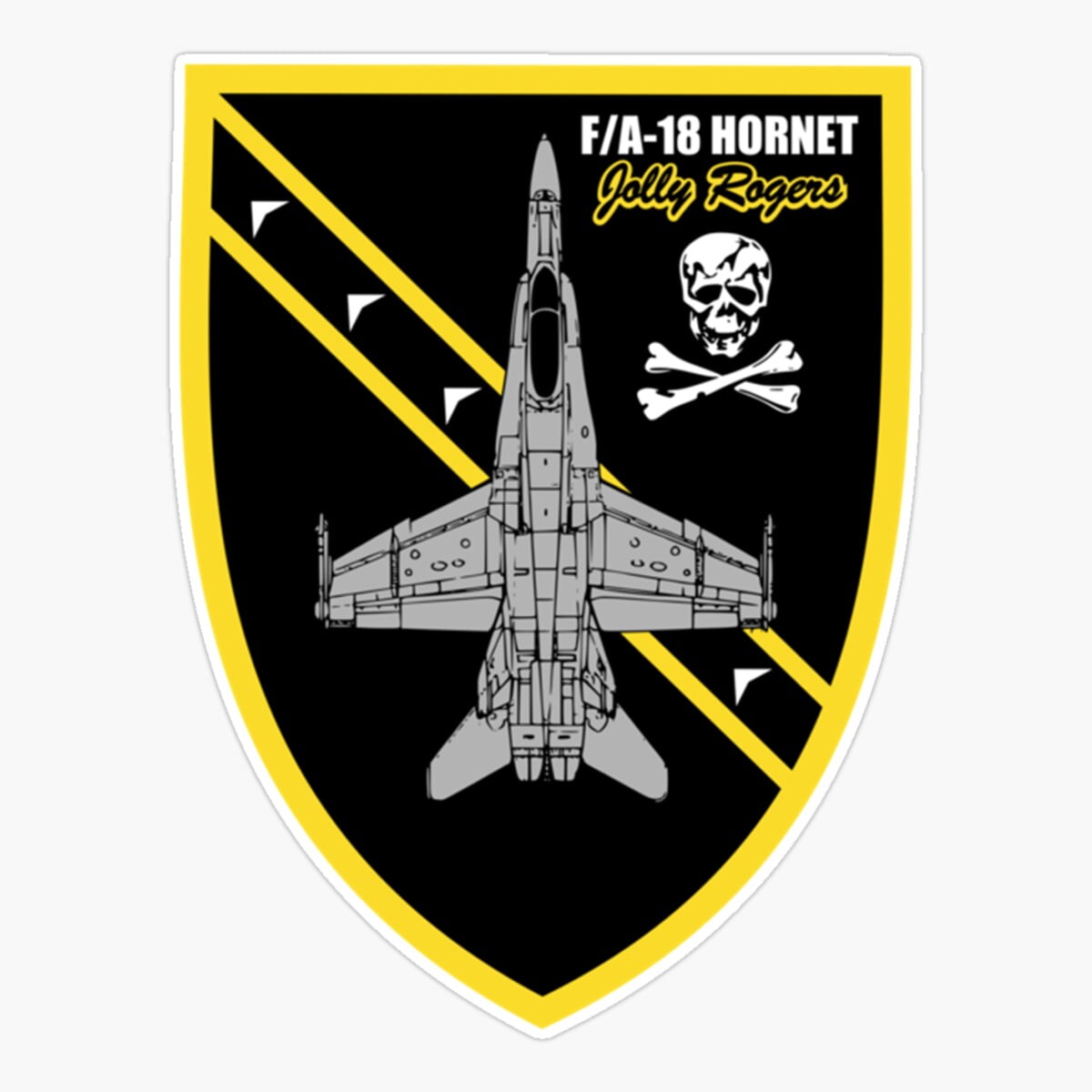 Maneki F A-18 Hornet Jolly Rogers Er, Phone Decal Water Bottle Stickers ...