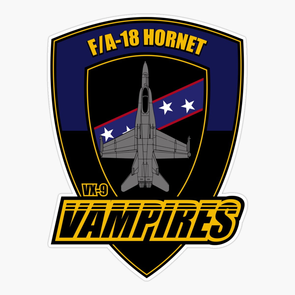Maneki F/A-18 Hornet Vampires Squadron Er, Phone Decal Water Bottle ...