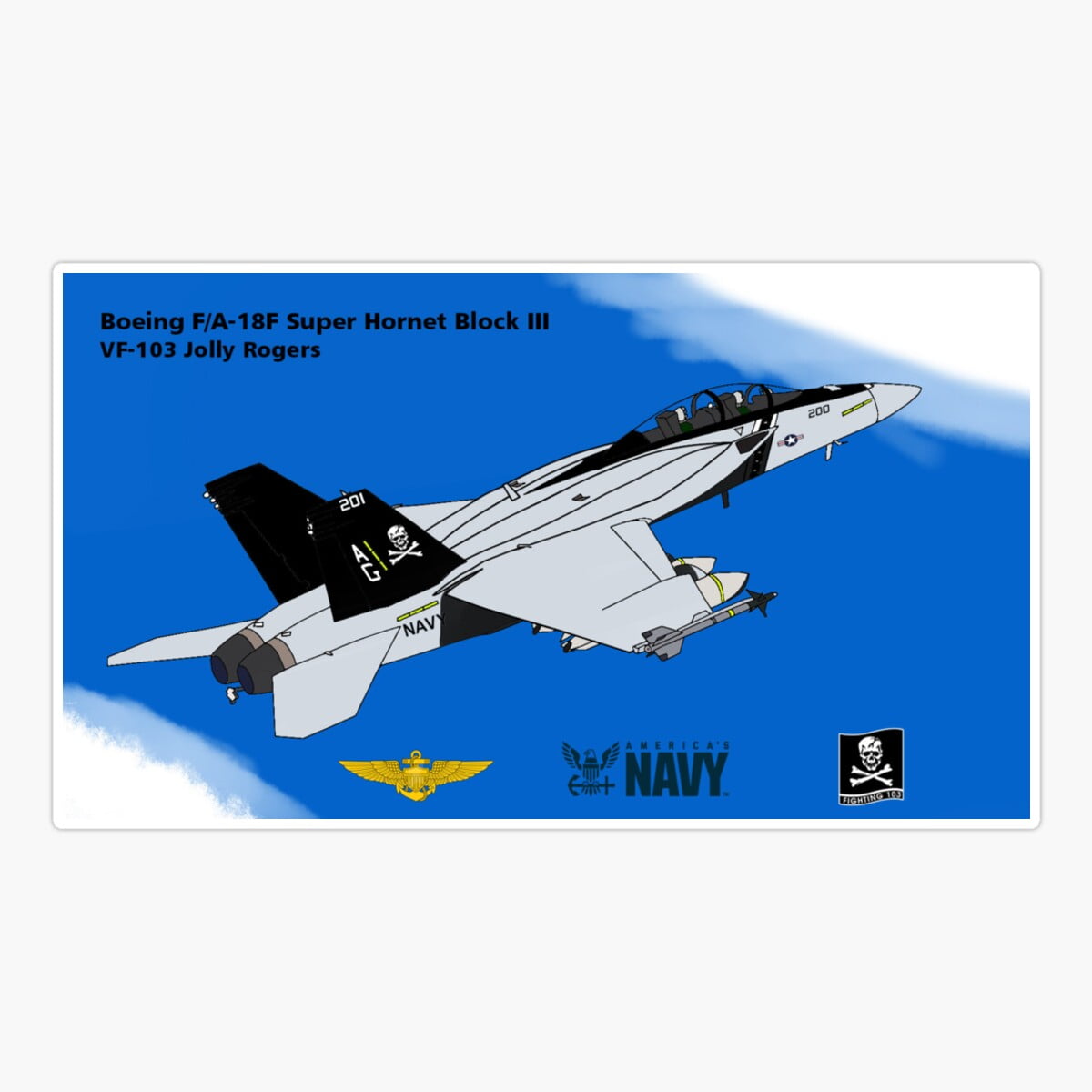 Maneki F/A-18F Super Hornet Block Iii Vf-103 Jolly Rogers Er, Phone ...