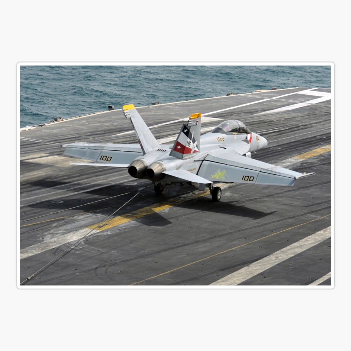 Maneki An F/A-18F Super Hornet Traps An Arresting Wire On The Flight ...