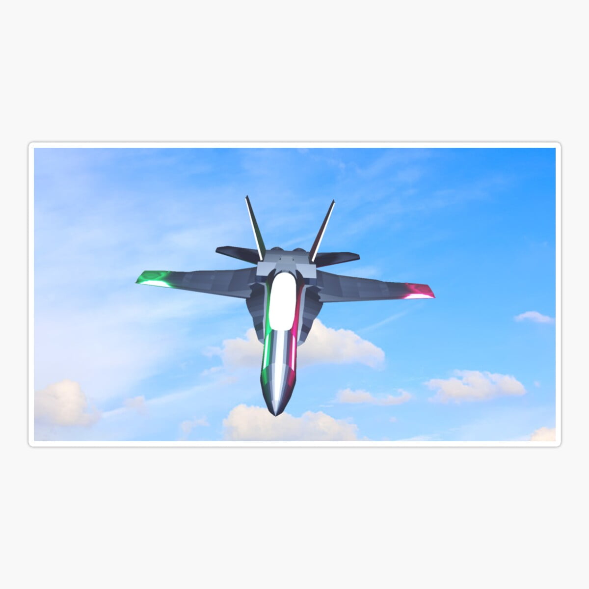 Maneki Fa-18 Fighter Jet 3D Model Er, Phone Decal Water Bottle Stickers ...