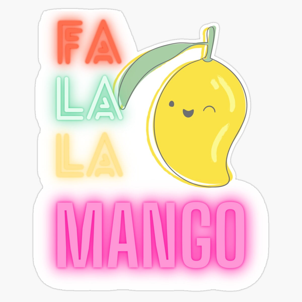 Maneki Fa La La Mango Funny Food Design Er, Phone Decal Water Bottle ...