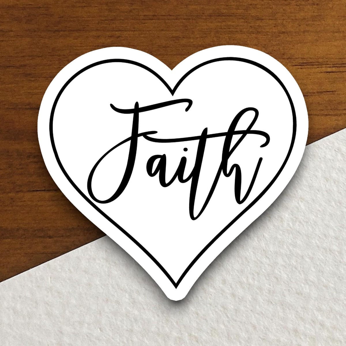 Maneki Faith Heart Sticker, Cross Sticker, Church Sticker, Religious ...