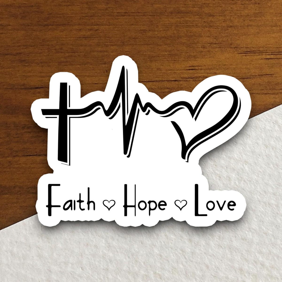 Maneki Faith Hope Love Sticker, Hope Sticker, Religious Sticker, Faith ...