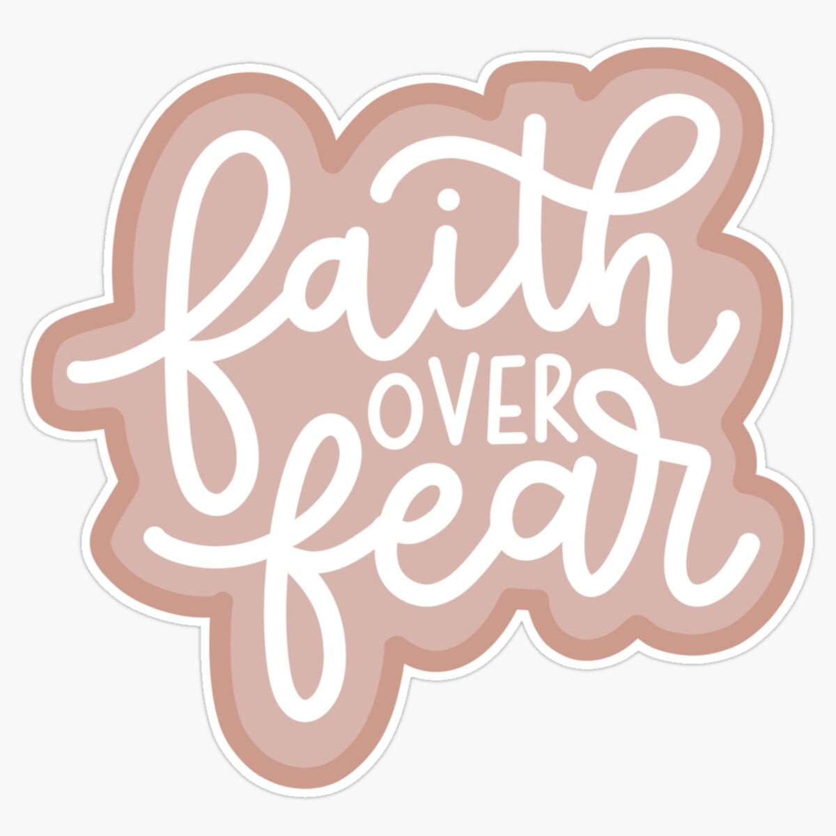 Maneki Faith Over Fear Er, Phone Decal Water Bottle Stickers Car Decals, Funny Birthday Gift ...