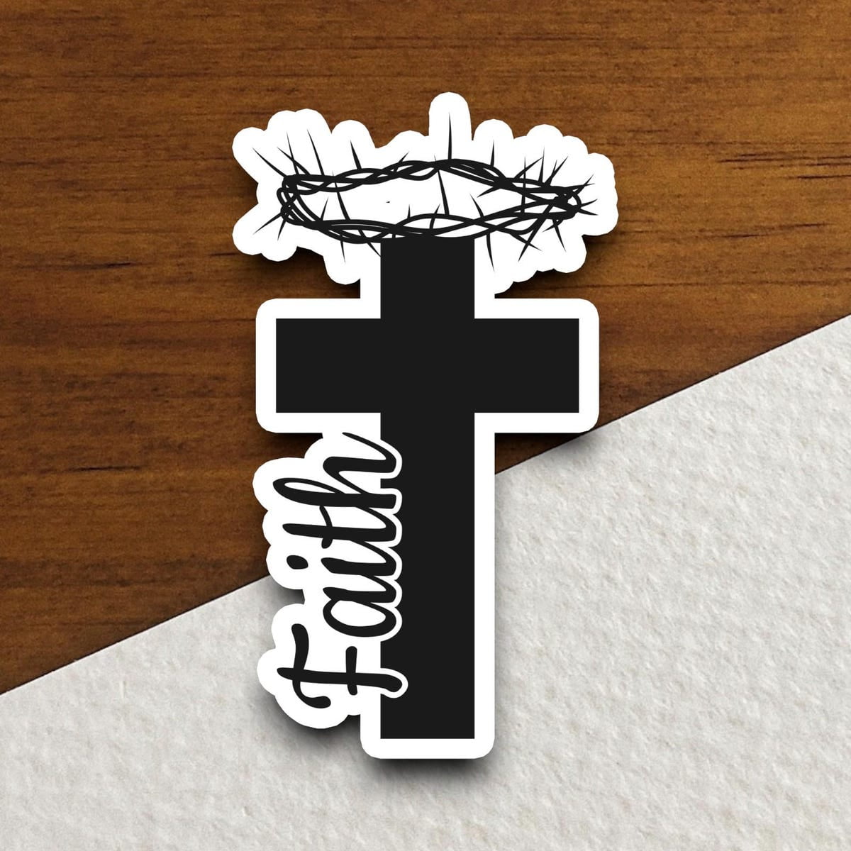 Maneki Faith Sticker, Cross Sticker, Religious Sticker, Faith Sticker ...