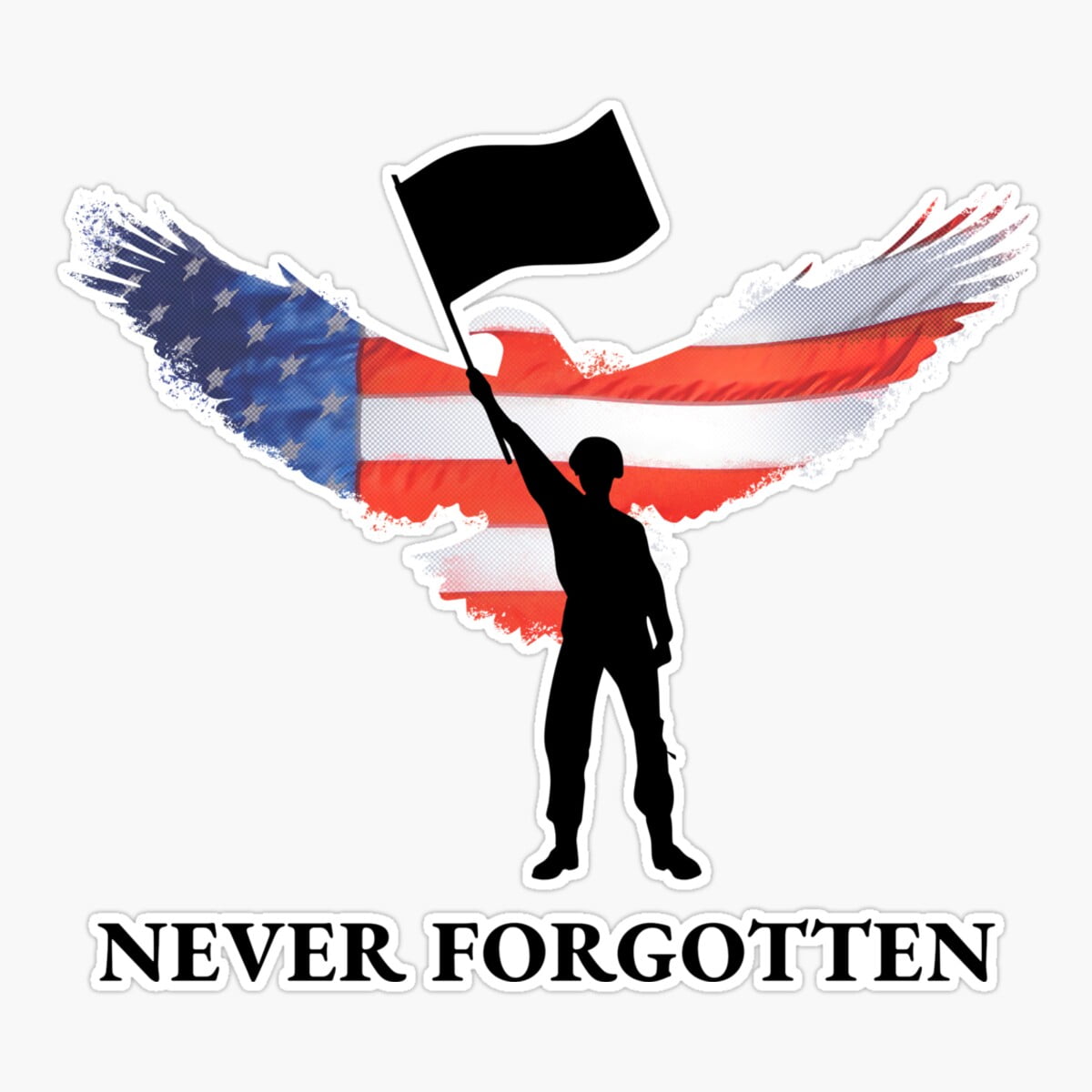 Maneki Fallen Soldiers May Be Gone But Never Forgotten Er, Phone Decal ...