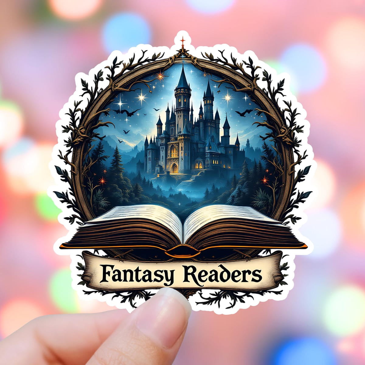 Maneki Fantasy Readers Book Club Sticker, Fourth Wing Decal, Romantasy ...