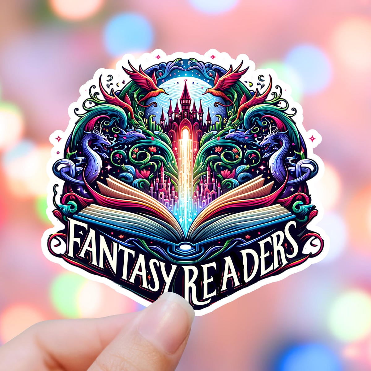 Maneki Fantasy Readers Book Club Sticker, Fourth Wing Decal, Romantasy ...