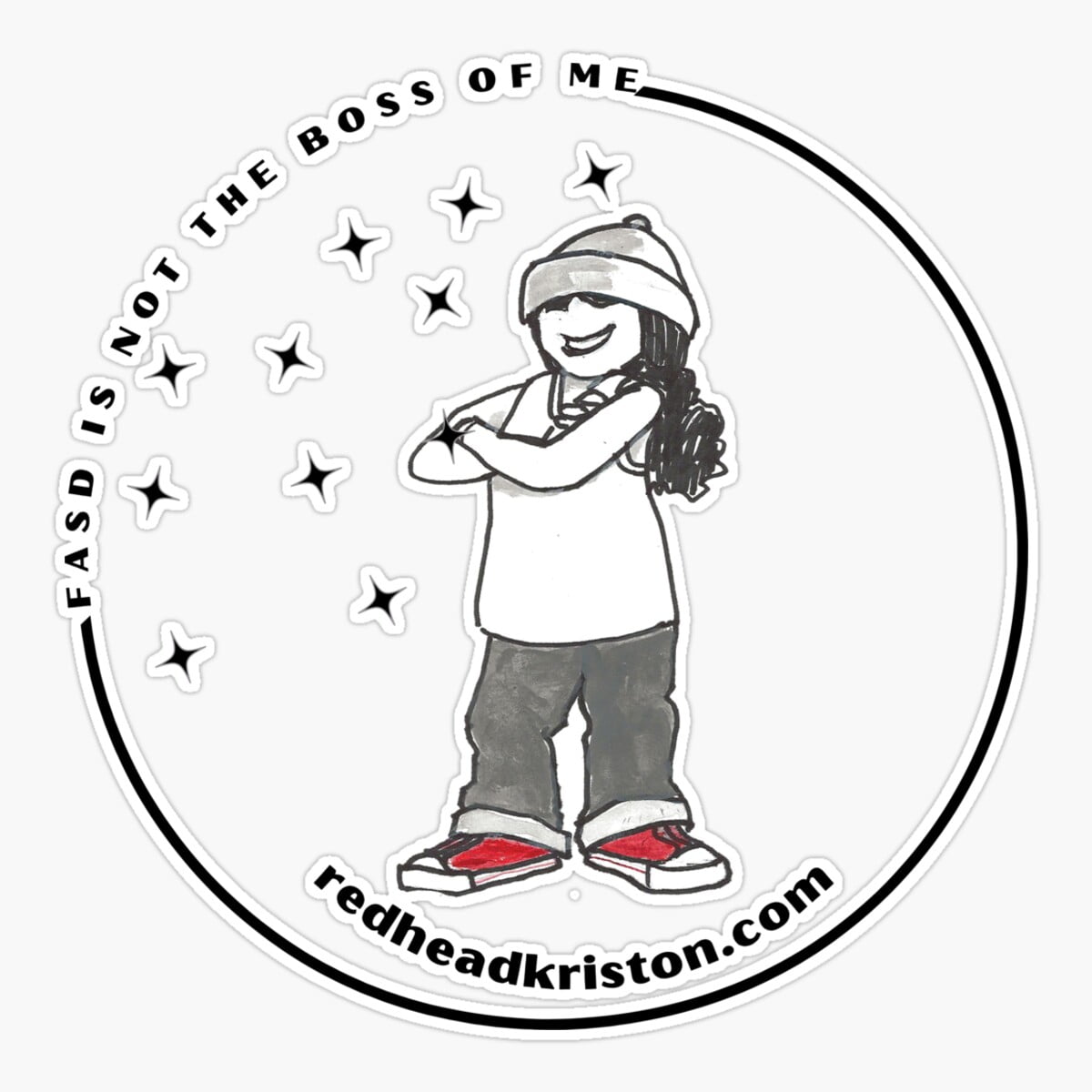 Maneki Fasd Is Not The Boss Of Me Er, Phone Decal Water Bottle Stickers ...