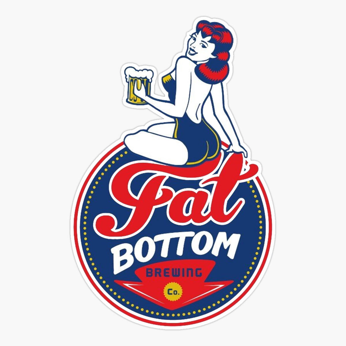 Maneki Fat Bottom Brewing Er, Phone Decal Water Bottle Stickers Car ...