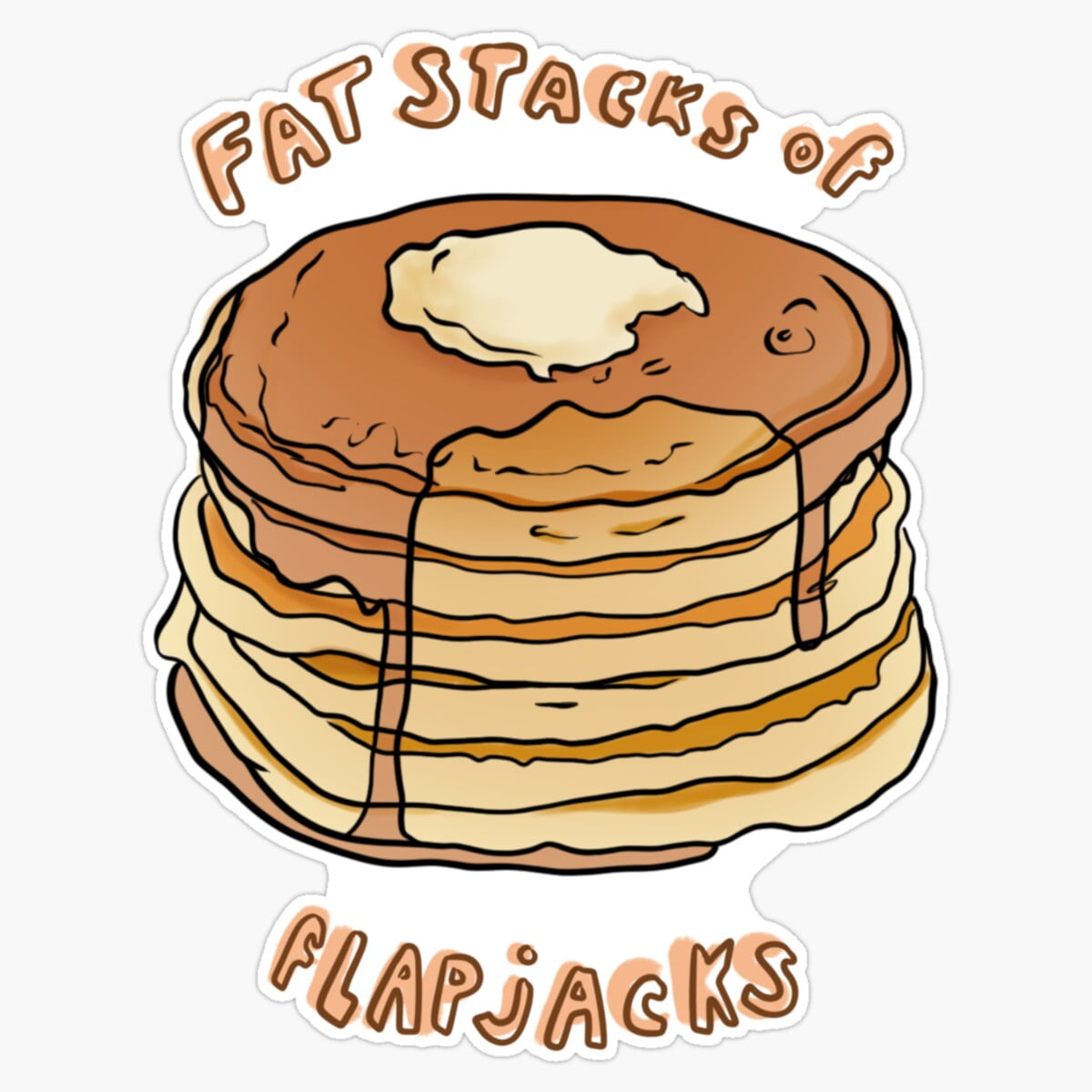 Maneki Fat Stacks Of Flapjacks Er, Phone Decal Water Bottle Stickers ...