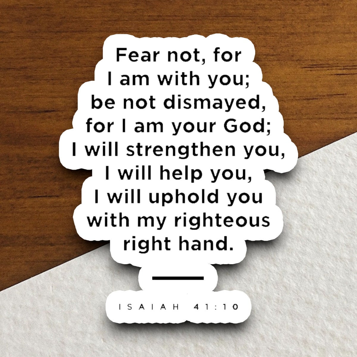 Maneki Fear Not For I Am With You Be Not Dismayed Sticker, Religious ...