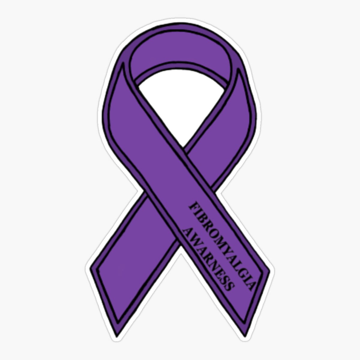Maneki Fibromyalgia Awareness Ribbon Er, Phone Decal Water Bottle ...