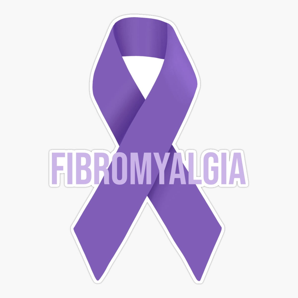 Maneki Fibromyalgia Awareness Ribbon Er, Phone Decal Water Bottle ...