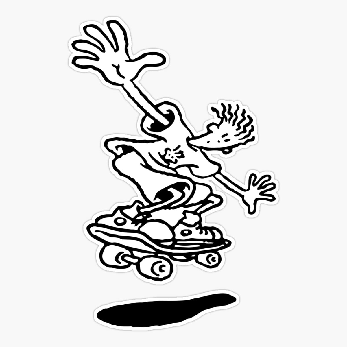 Maneki Fido Dido Skate Er, Phone Decal Water Bottle Stickers Car Decals ...