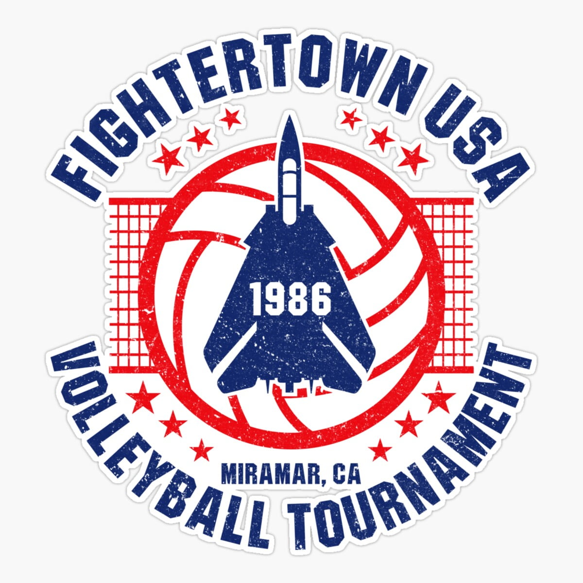 Maneki Fightertown Usa Volleyball Tournament Sticker, Phone Decal Water ...