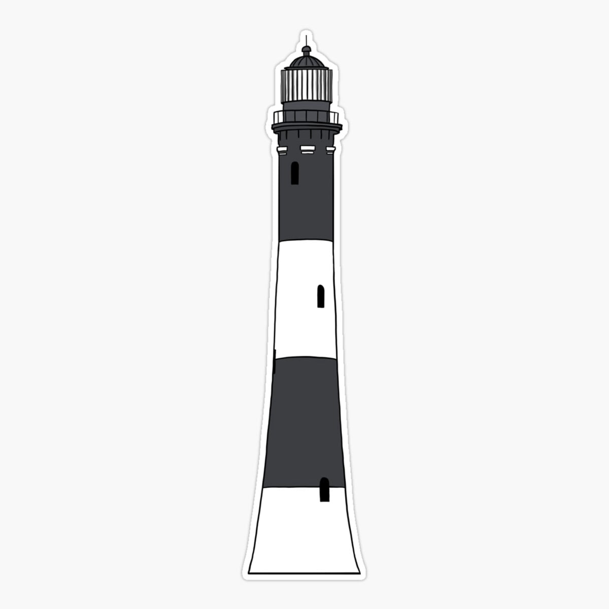 Maneki Fire Island Lighthouse Sticker, Phone Decal Water Bottle ...