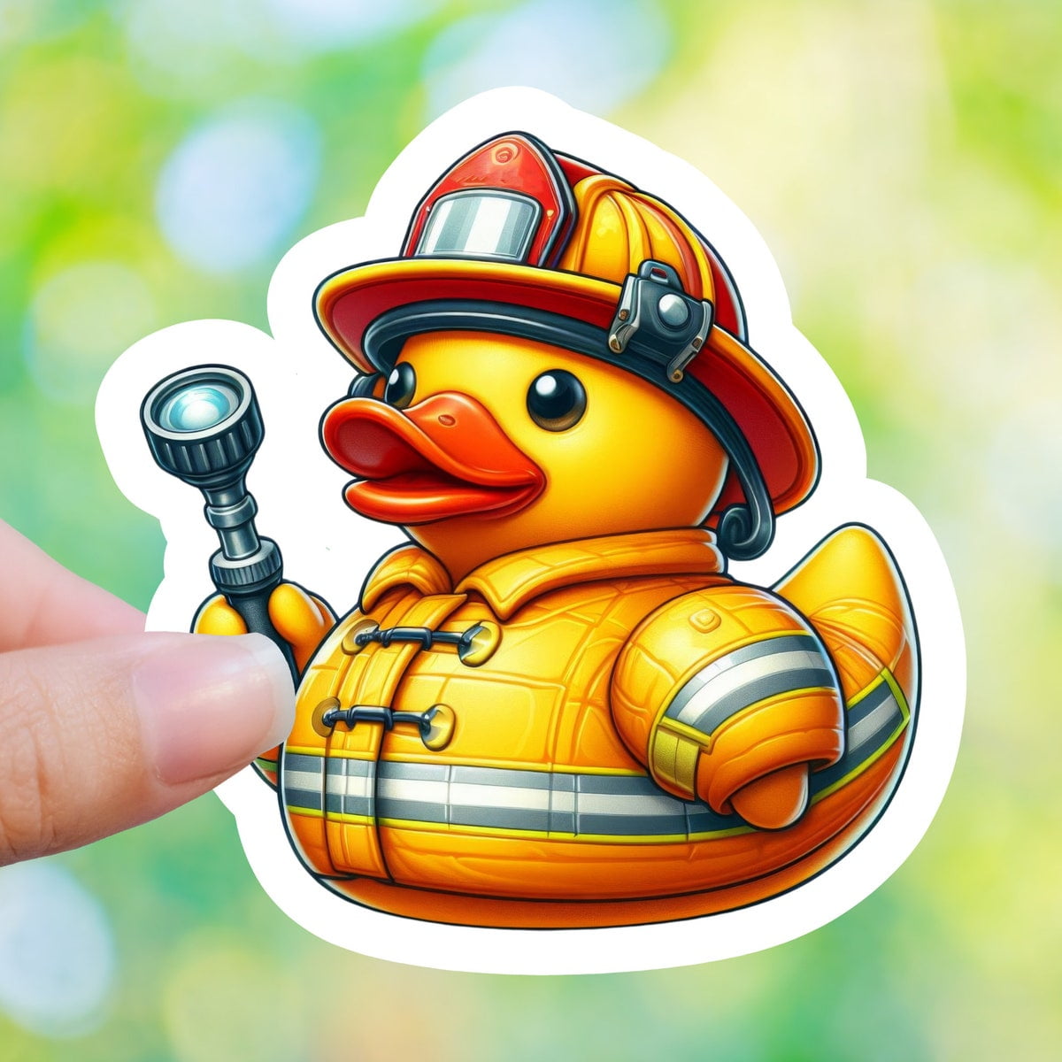 Maneki Fireman Duck Fire Truck Sticker First Responder Sticker Fire ...