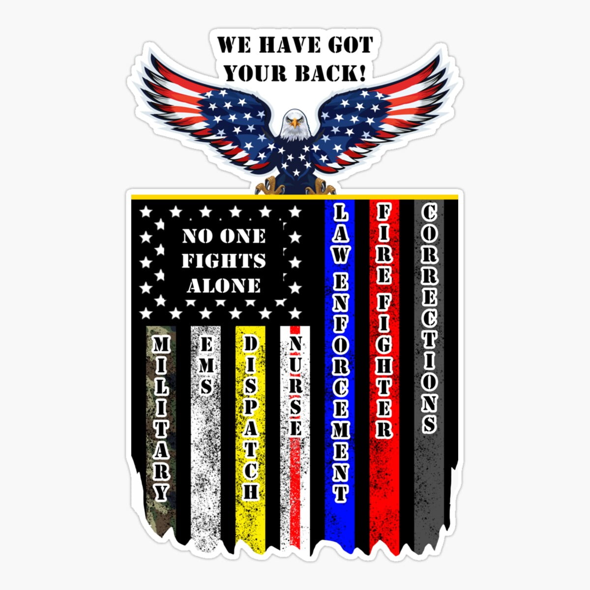 Maneki First Responder Vertical Flag With Eagle - Military, Ems ...
