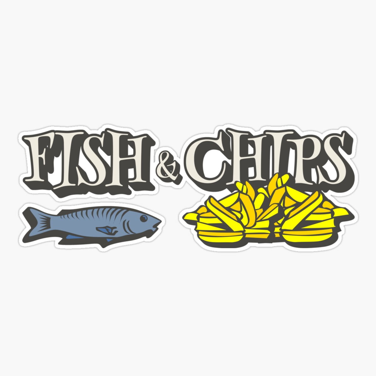 Maneki Fish And Chips Design, Fun Fish Design For Fish And Chips Lovers ...