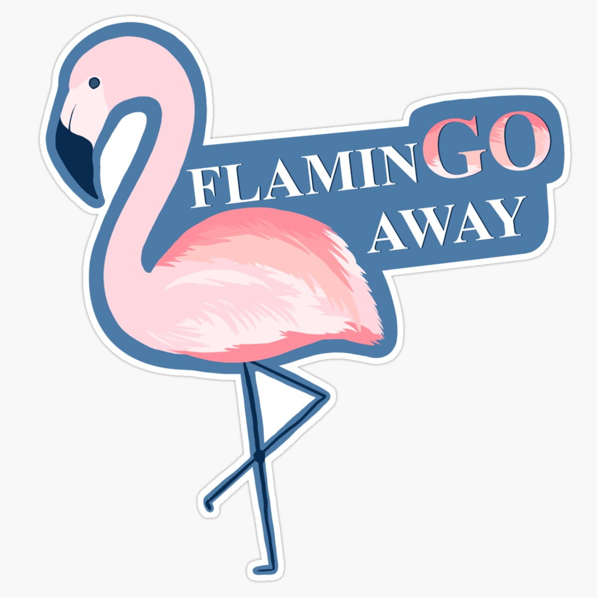 Maneki Flamingo Away Er, Phone Decal Water Bottle Stickers Car Decals ...