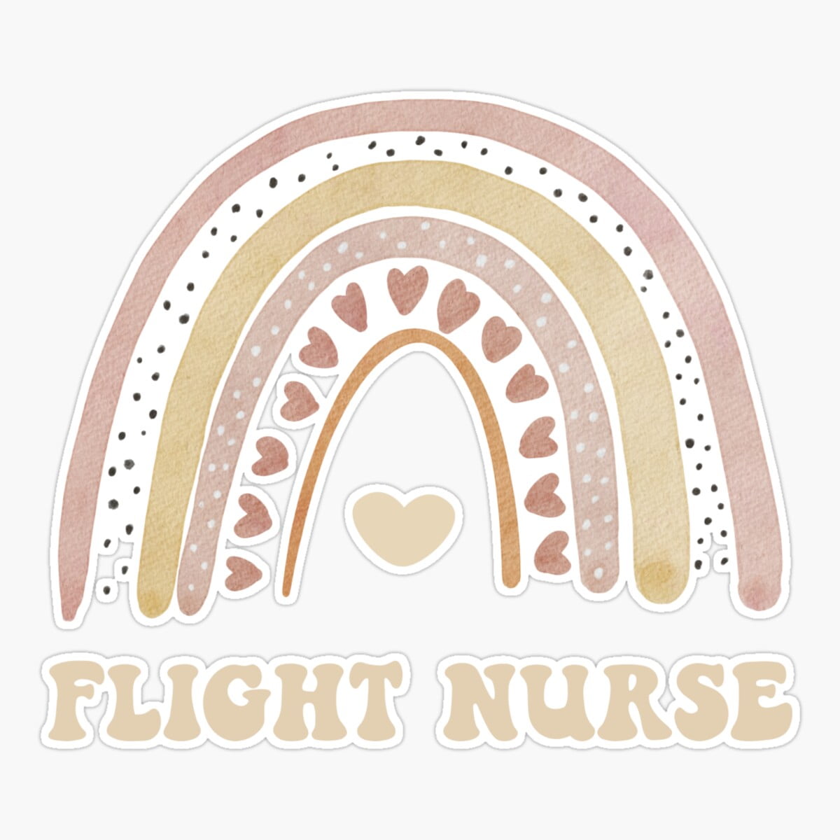Maneki Flight Nurse Cute Aesthetic Rainbow -Flight Nursing Department ...