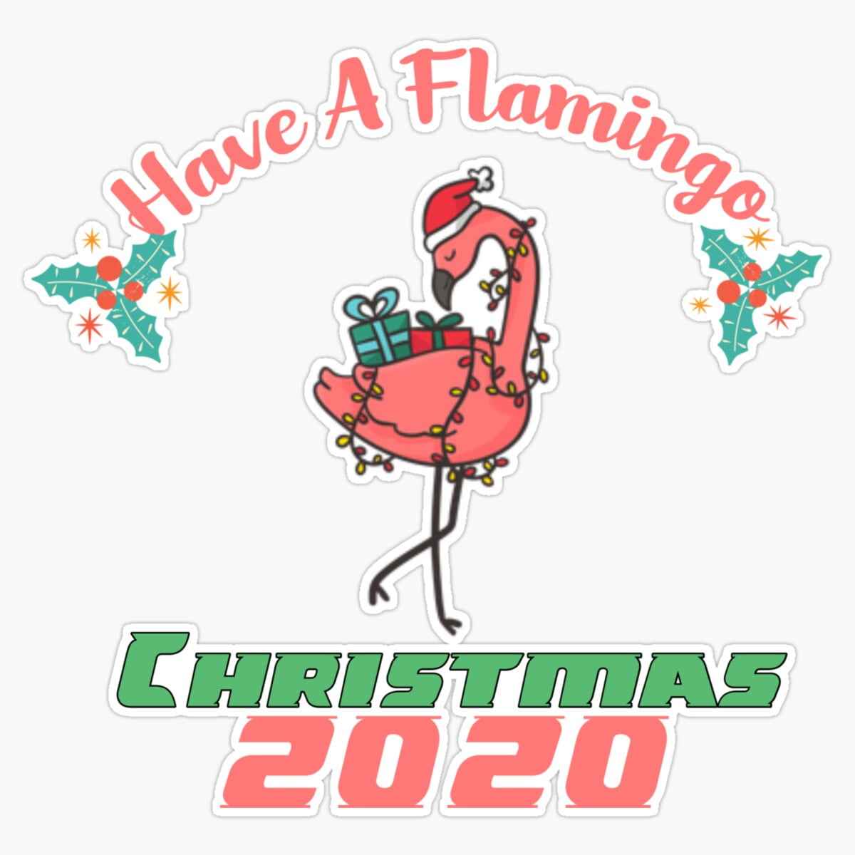 Maneki Flim Flam Flamingo Christmas | Flamingo In Christmas Lights ...