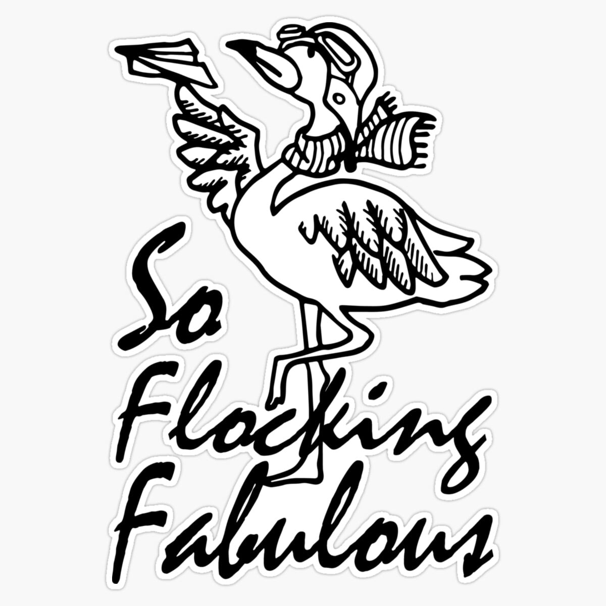 Maneki So Flocking Fabulous Pink Flamingo Pilot With Paper Plane Last ...