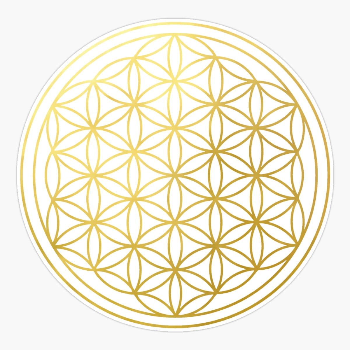 Maneki The Flower Of Life Gold Mandala Sacred Geometry Spiritual ...