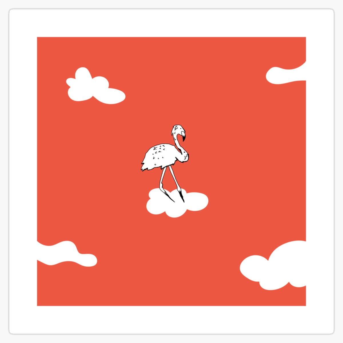 Maneki Flying Flamingo By Mckenna Sanderson Er, Phone Decal Water ...