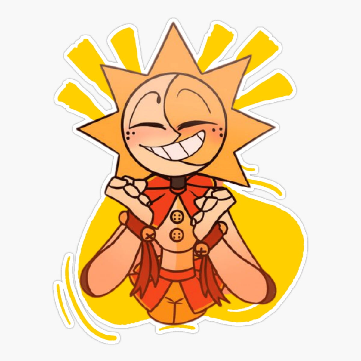 Maneki Fnaf Security Breach Sun Er, Phone Decal Water Bottle Stickers ...