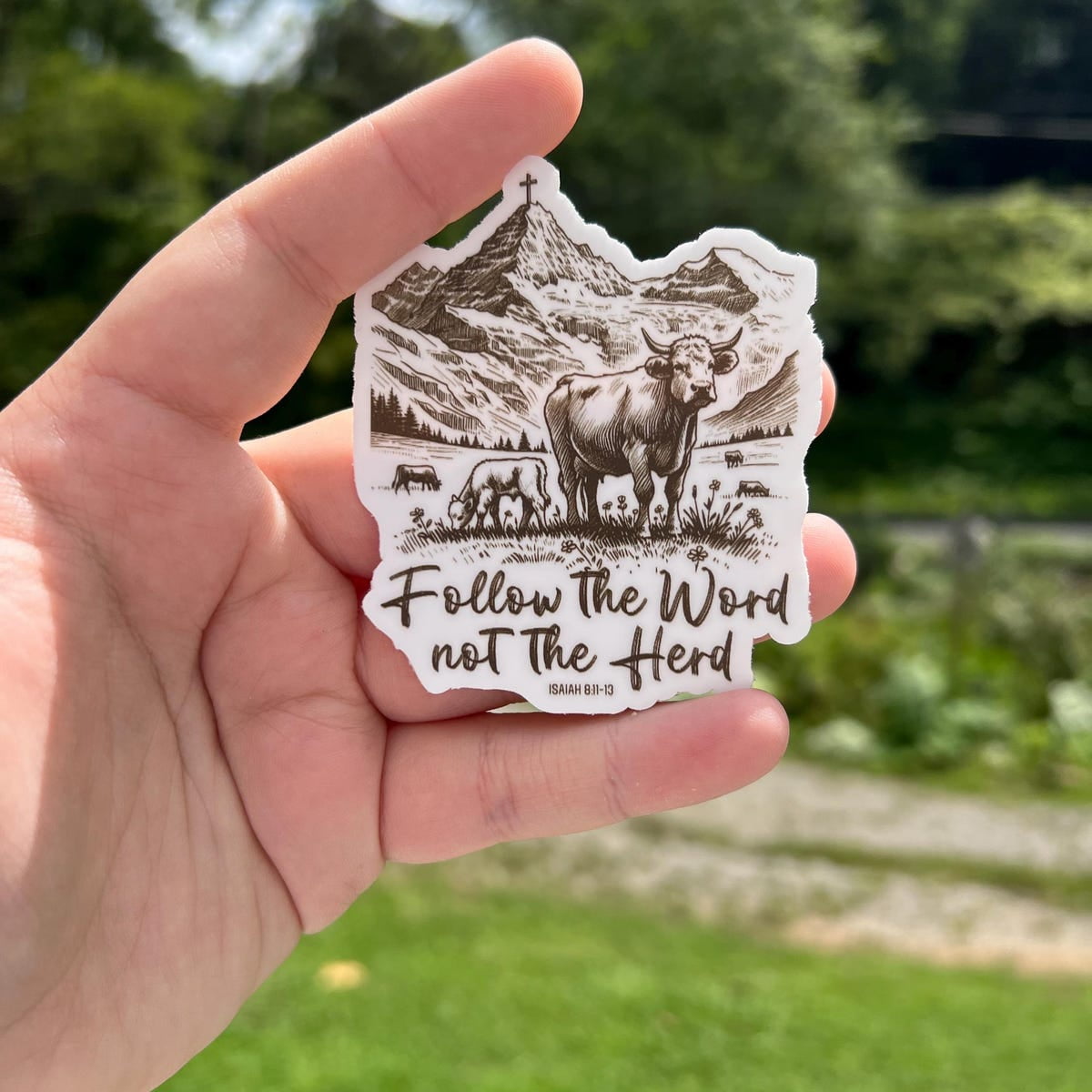 Maneki Follow The Word Not The Herd Sticker,Christian Woman Gift ...