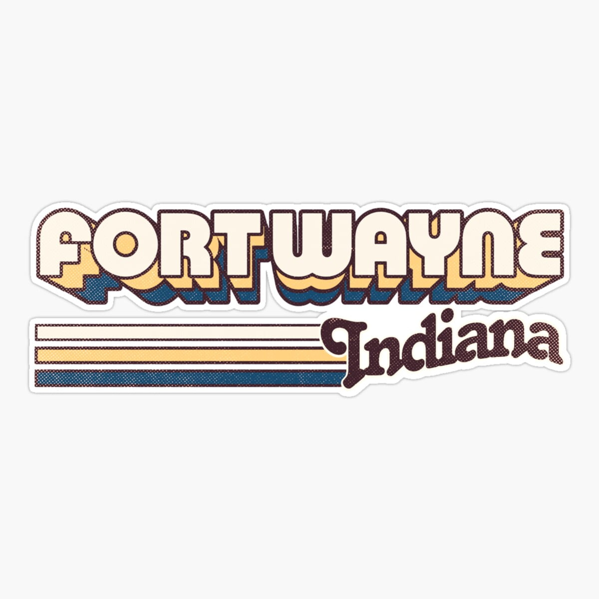 Maneki Fort Wayne In | City Stripes Sticker, Phone Decal Water Bottle ...