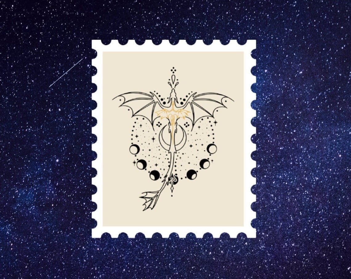 Maneki Fourth Wing Inspired er, Basgiath Dragon Stamp er, Waterproof ...