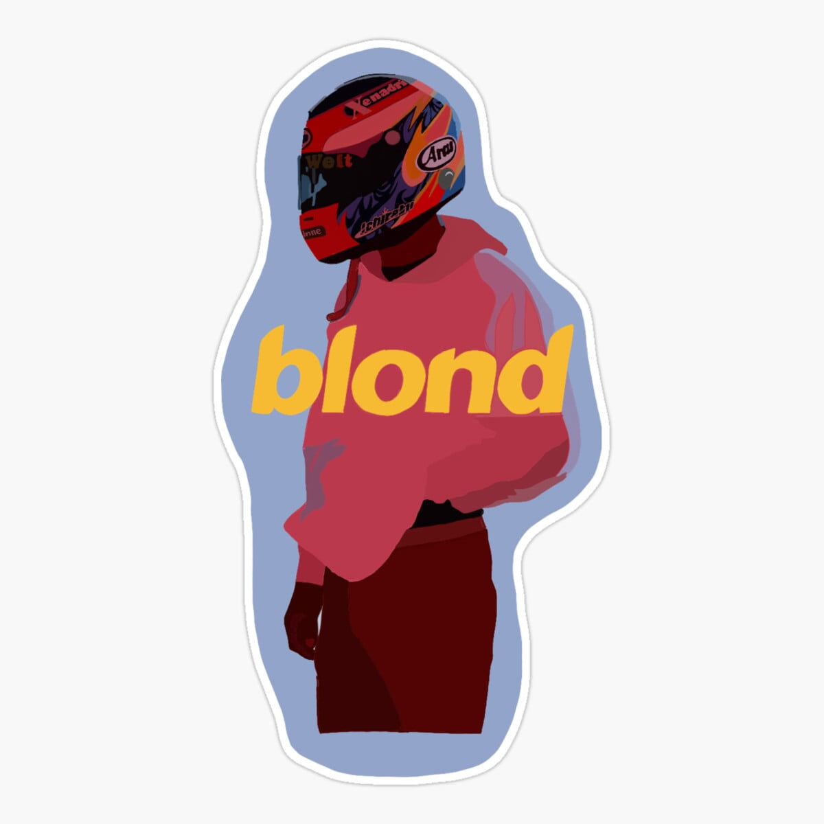 Maneki Frank Ocean Blond Album Design Sticker, Phone Decal Water Bottle ...