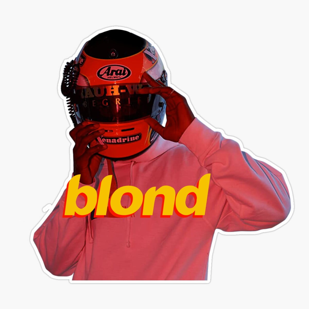 Maneki Frank Ocean - Blond Helmet Sticker, Phone Decal Water Bottle ...