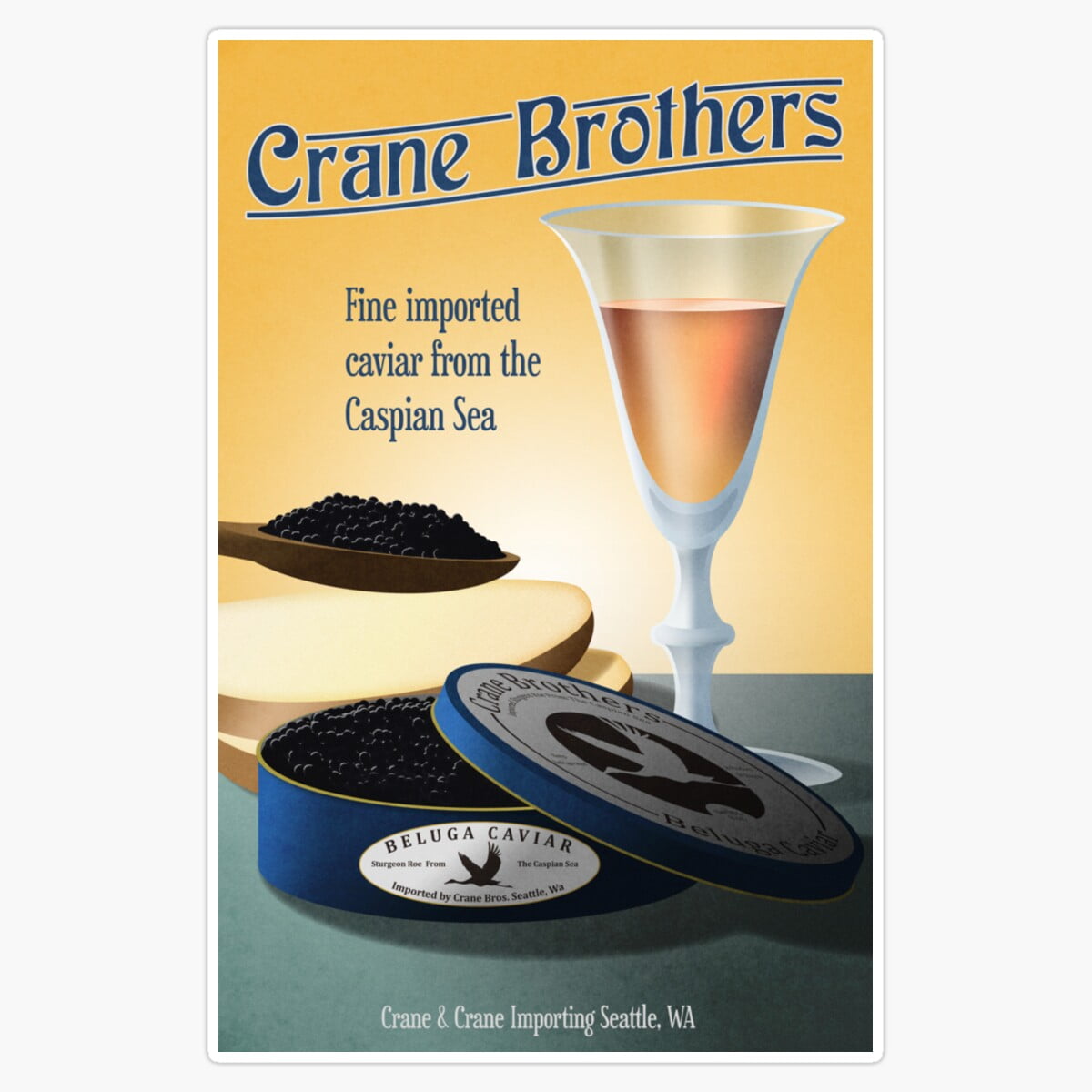 Maneki Frasier - Crane Brothers Caviar Er, Phone Decal Water Bottle ...