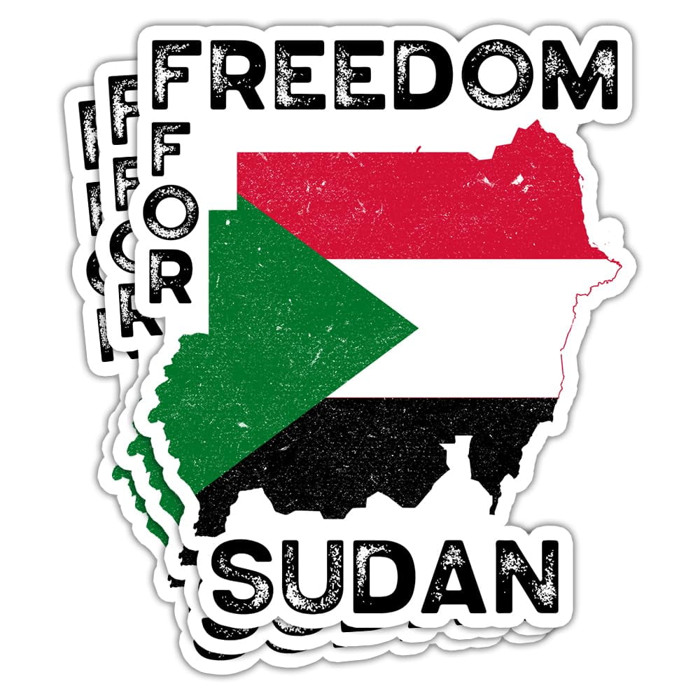 Maneki Freedom for Sudan Sticker Sudan Flag Sticker Sudanese Gift ...