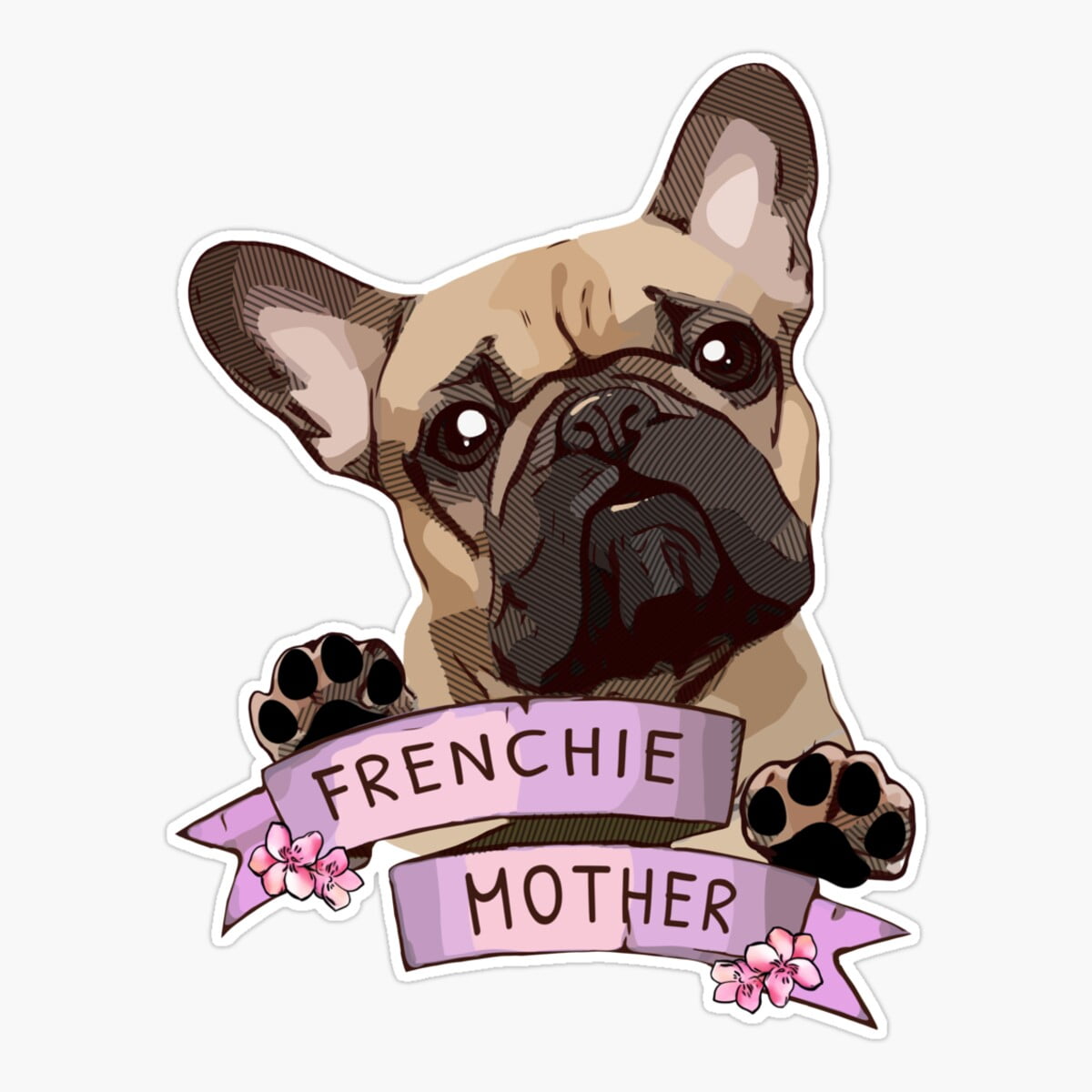 Maneki French Bulldog Lovers Frenchie Mother, Mom, Mama Er, Phone Decal ...