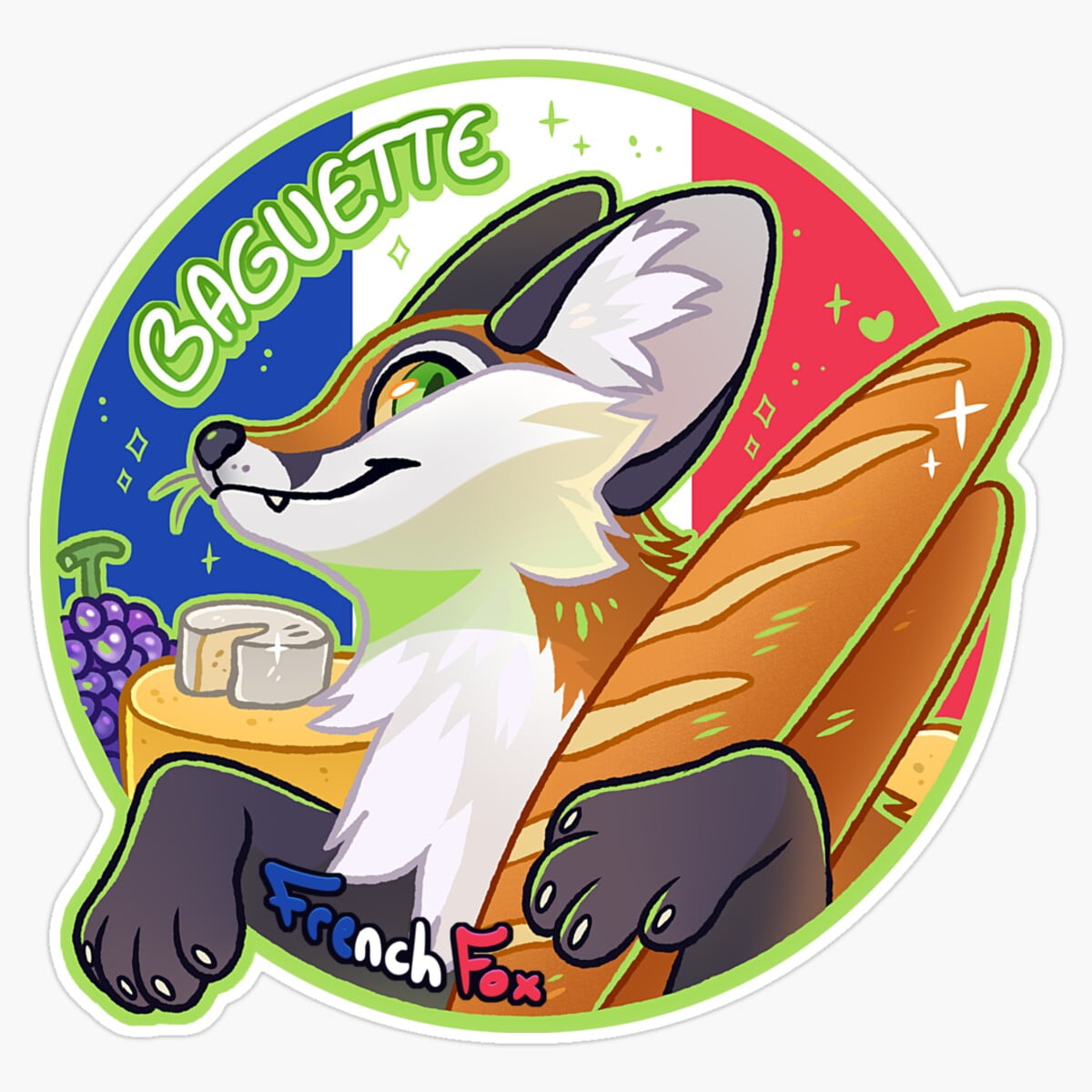 Maneki French Fox - Wand! Er, Phone Decal Water Bottle Stickers Car ...