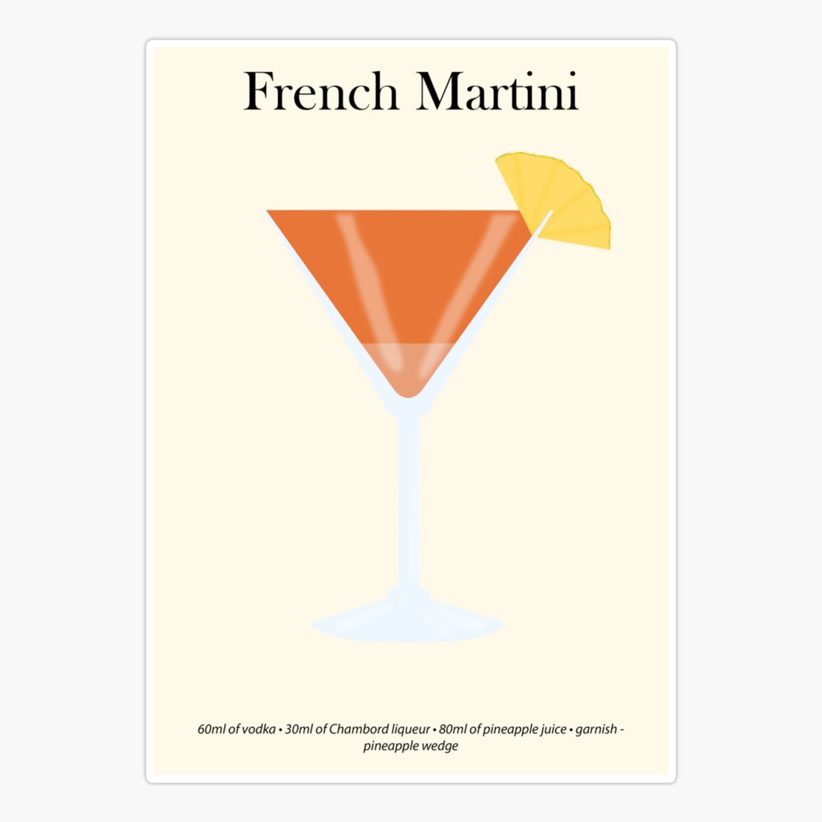 Maneki French Martini Cocktail Recipe Er, Phone Decal Water Bottle ...