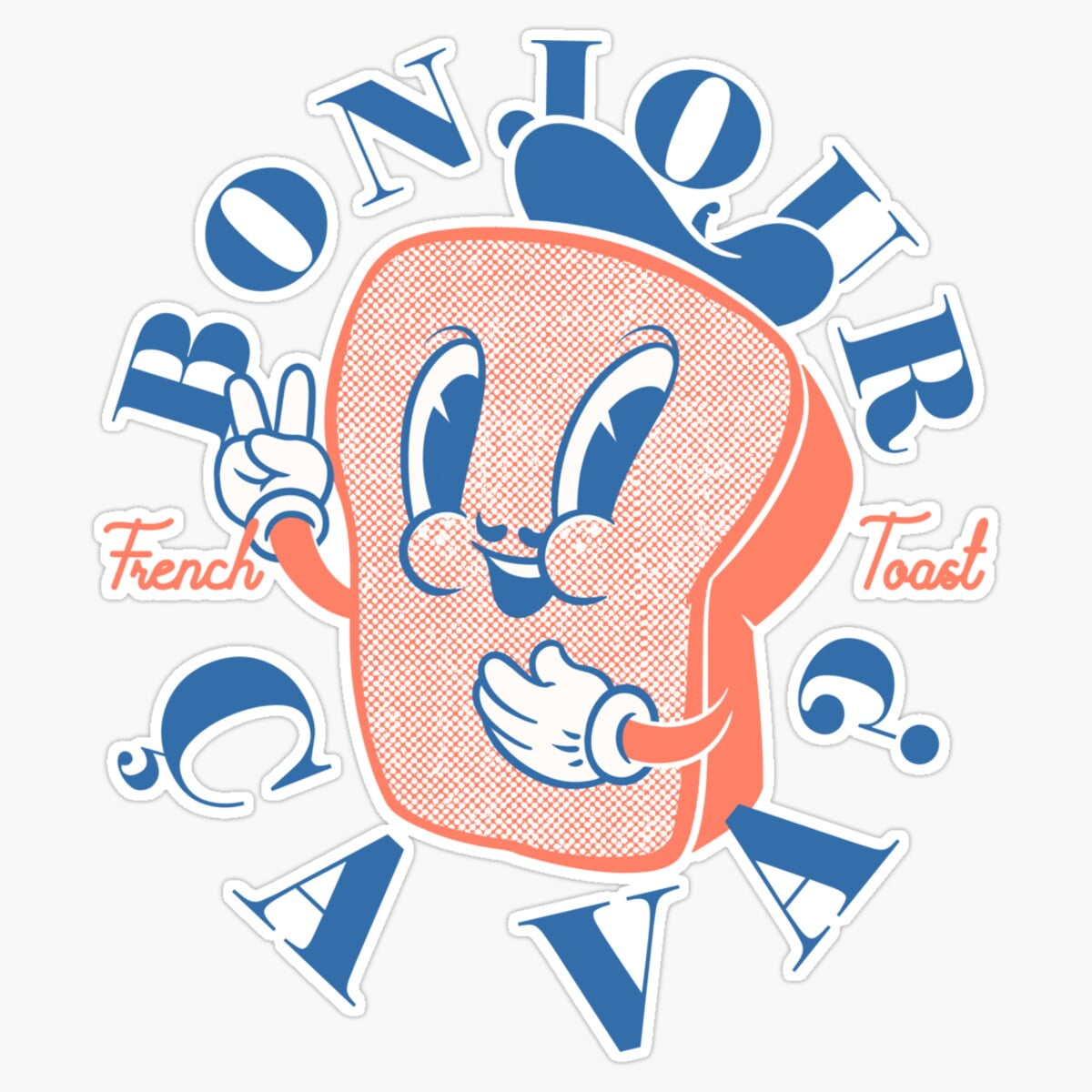 Maneki French Toast | Cute Vintage Brioche French Toast Retro Style Mid ...