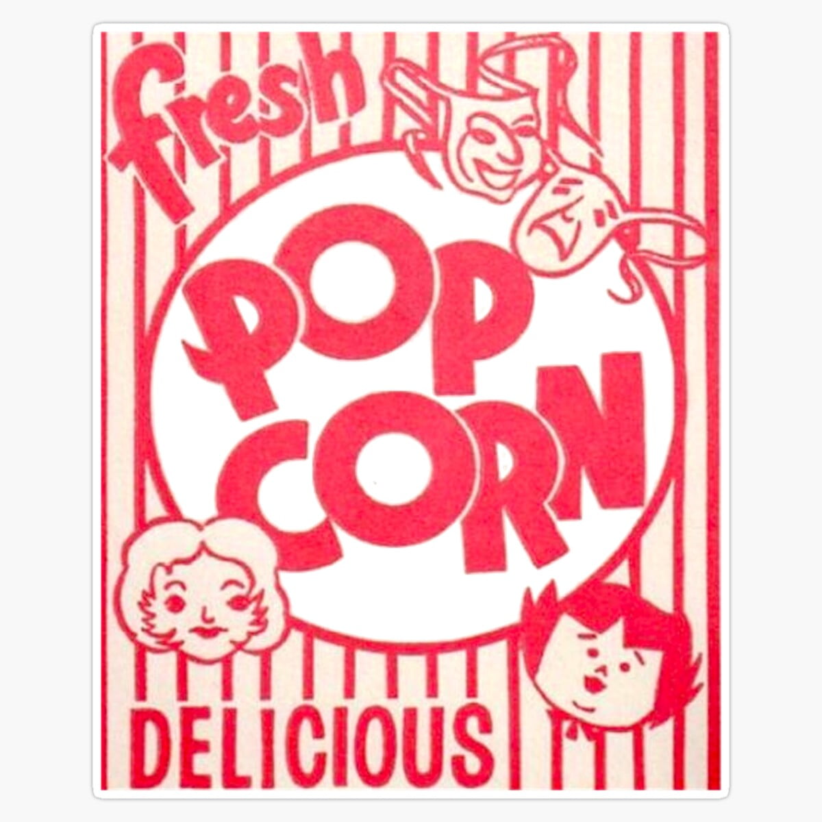 Maneki Fresh Popcorn Er, Phone Decal Water Bottle Stickers Car Decals ...